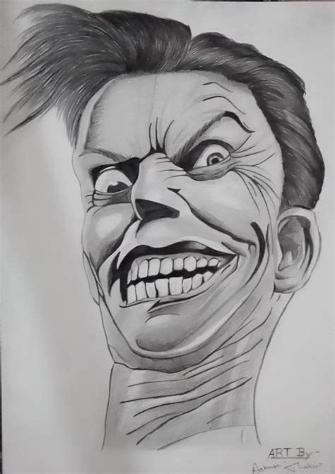 Joker Pencil Sketch Aakash Thakur Arts