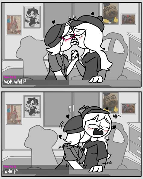 Rule 34 Best Friends Bisexual Bisexual Female Blush Breasts Cameltoe Chair Sex Chat Comedy