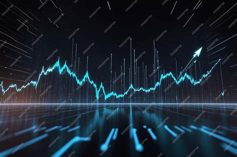 Premium Photo Futuristic Raise Arrow Chart Digital Transformation