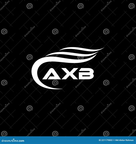 Axb Letter Logo Design On Black Background Axb Creative Initials Letter Logo Concept Stock