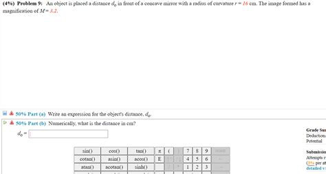 solved 4 problem 9 an object is placed a distance de in