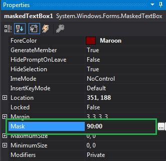 Comment masquer lentrée dans MaskedTextBox en C StackLima