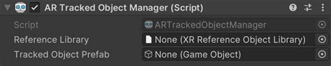 Ar Tracked Object Manager Component Ar Foundation 516
