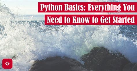 Python Basics Everything You Need To Know To Get Started The