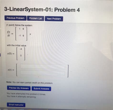 solved 3 linearsystem 01 problem 4 previous problem problem