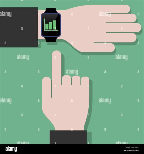 vector image of smart watch graph stock vector image and art alamy