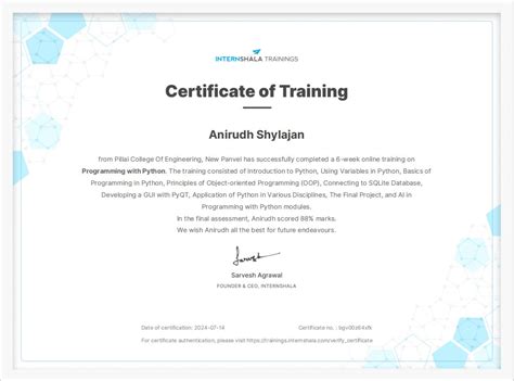 anirudh shylajan on linkedin internshala internshalatrainings
