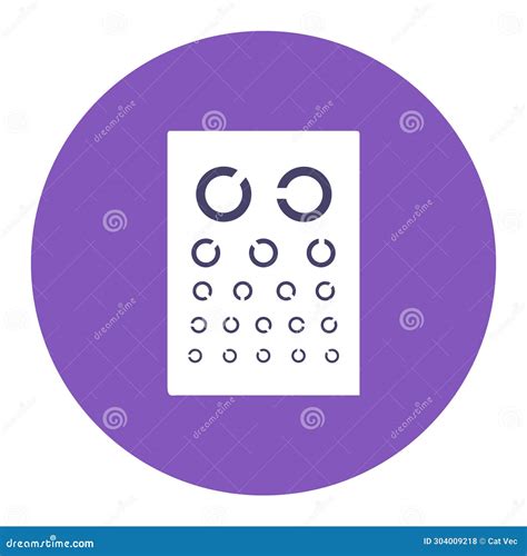 Eye Test Chart With Multiple Rows Of Letters Decreasing In Size