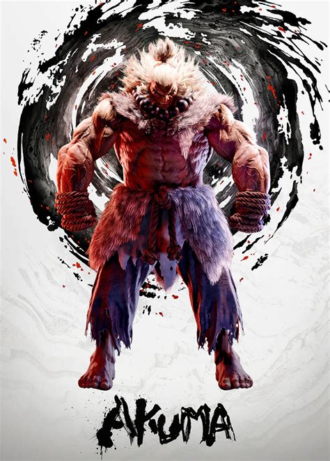 Akuma Poster Picture Metal Print Paint By Street Fighter Displate