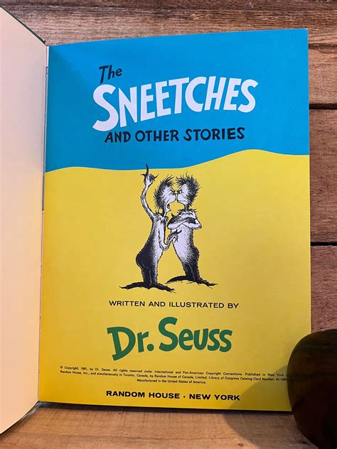The Sneetches And Other Stories Dr Seuss 1961 Etsy