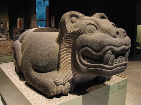 A Jaguar Shaped Cuauhxicalli In The National Museum Of Anthropology Of