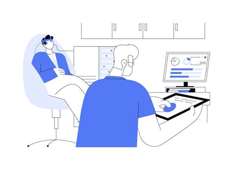 Premium Vector Braincomputer Interface Development Abstract Concept Vector Illustration