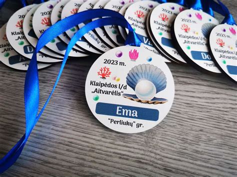 Apvalus Spalvotas Medalis Perliukas Didm Kaina 1 3eur