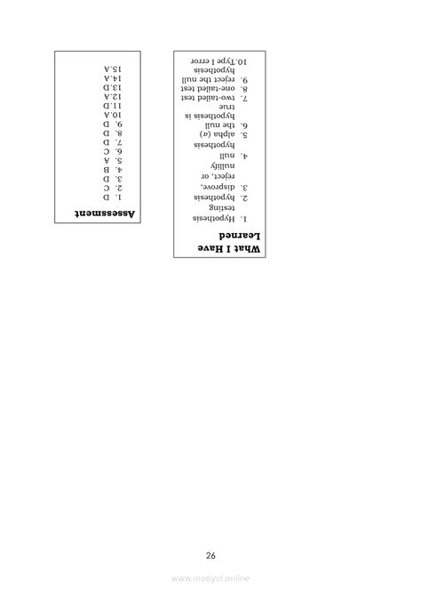 Statistics And Probability Module Testing Hypothesis SHS Modules