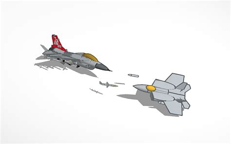 3d Design F 22 Raptor Vs F 16 Tinkercad