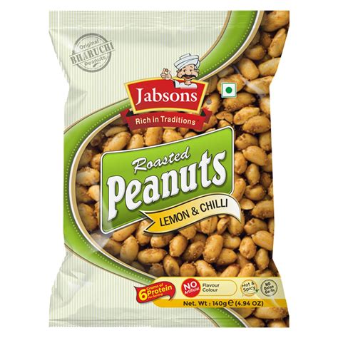 Jabsons Lemon And Chilli Roasted Peanuts 140 G