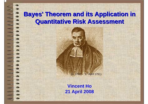 Pdf Bayes Theorem And Its Application In Quantitative Risk Assessment …€¦ · 2 Qualitative