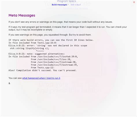 Header File Submission Error Rcs2a