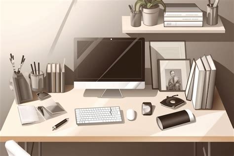 Premium Photo Programmer Desk Mockup Desk With Coding Books Computers And Usb