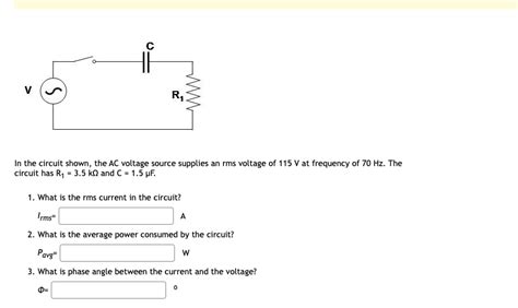 Solved In The Circuit Shown The AC Voltage Source Supplies Chegg