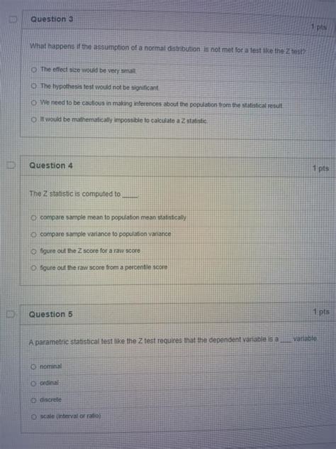 Solved Question 3 1 Pts What Happens If The Assumption Of A
