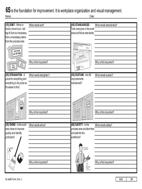 Fillable Online 6s Audit Form Rev 1xlsx Read Only Fax Email Print