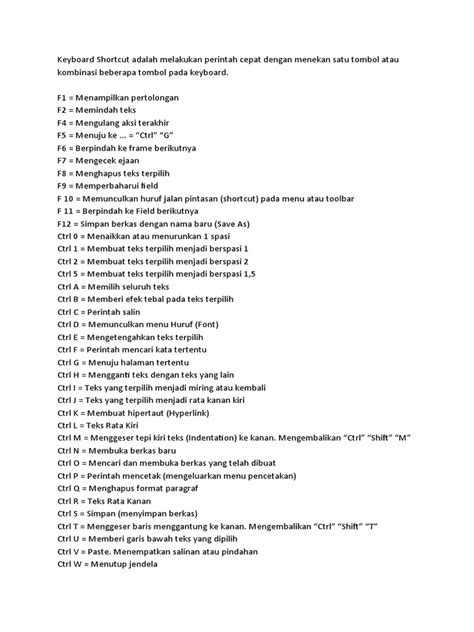keyboard shortcut pdf