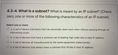 Solved 4 3 5b Subnetting Consider The Three Subnets In The