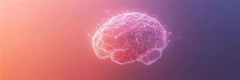 A Vibrant Glowing Brain Formed By Interconnected Light Points And Lines Creates A Dynamic