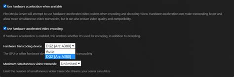 Using An Intel Arc A380 With Plex And Tdarr Version 6124 With Linux