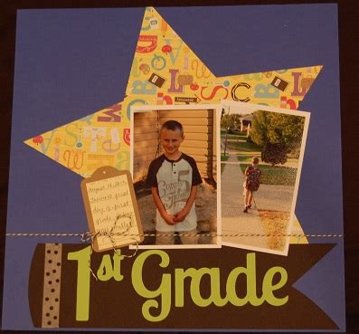 Scrappin My Stress Away 1st Grade Layout