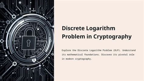 Discrete Logarithm Problem In Cryptography 1pptx