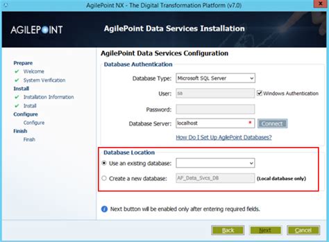 Install Agilepoint Data Services