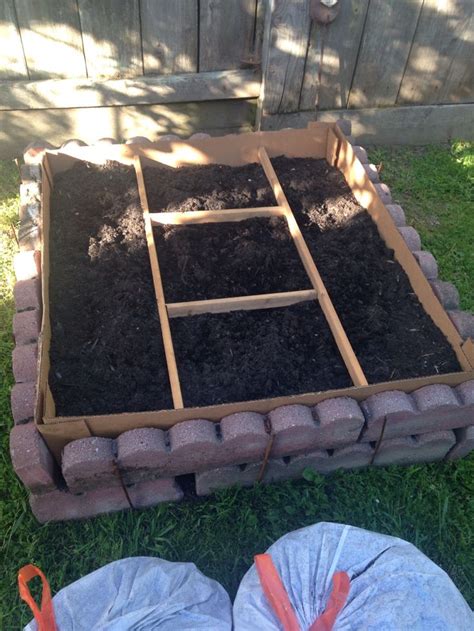 Raised Square Garden Plot For Sustainable Gardening