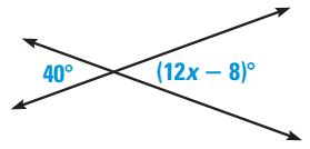 Finding Angle Measures Between Intersecting Lines