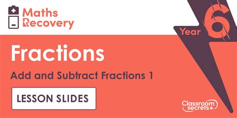 Year 6 Add And Subtract Simple Fractions Lesson Slides Resource