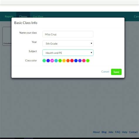 Basic Class Information And Class Color Download Scientific Diagram