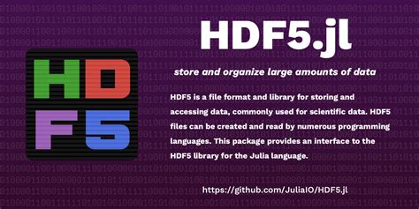 Github Juliaiohdf5jl Save And Load Data In The Hdf5 File Format