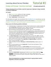 Tutorial On Survey Monkey Features And Functions Course Hero