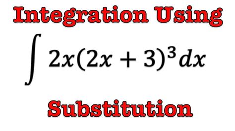 Integration Using Substitution Calculus Example Youtube