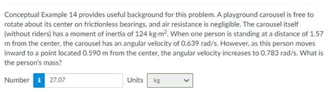Solved Conceptual Example Provides Useful Background For Chegg
