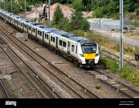 Class 700 Emu Heads South From The Station At Hitchin Hertfordshire