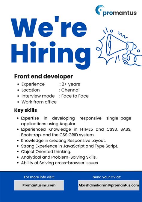Akash D On Linkedin Hi Guys We Are Hiring For Front End Developers Immediate Joiners