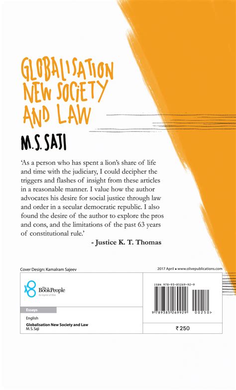 Globalisation New Society And LAw Olive Publications