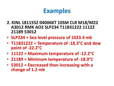 Ppt Lab 2 Metar Decoding And Station Observations Powerpoint Presentation Id 1840658