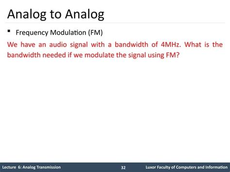 Lecture Analog Transmission Explained PPT