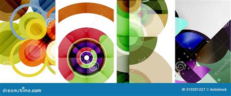 World Of Geometric Elegance With Abstract Circle Poster Set Circles Intertwine In A Symphony Of