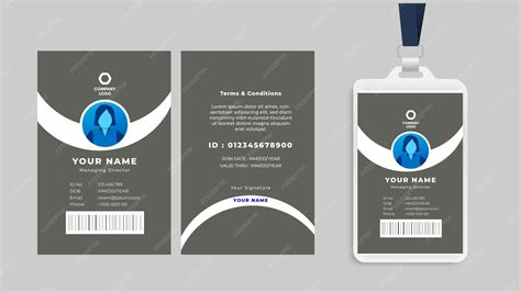 Premium Vector Professional Identity Card Template Vector For