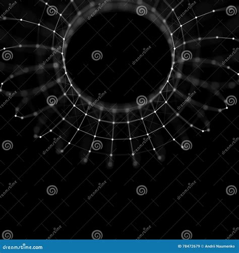 Abstract Cybernetic Particles Background Plexus Fantasy Technology Background 3d Illustration