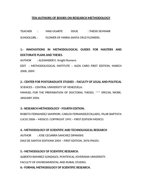 Ten Authors Of Research Methodology Books Pdf